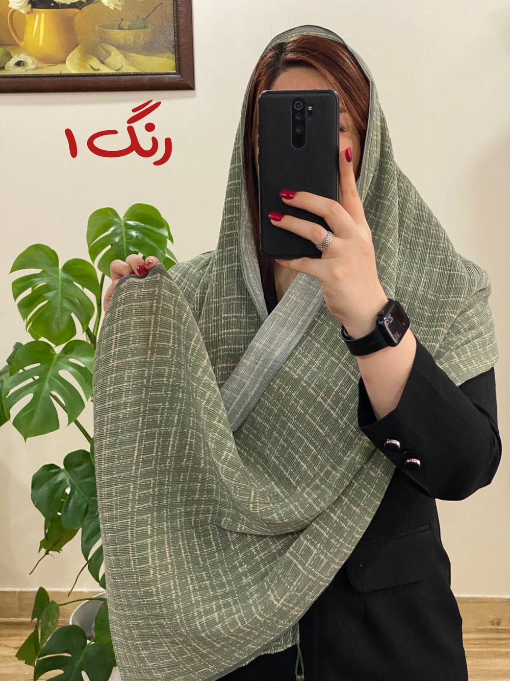 شال برشکا وارداتی سبز - شال و روسری تاپلند